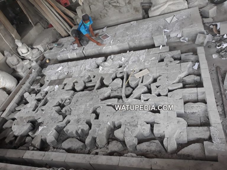Relief ukir dinding batu candi borobudur - WATUPEDIA STONE ART