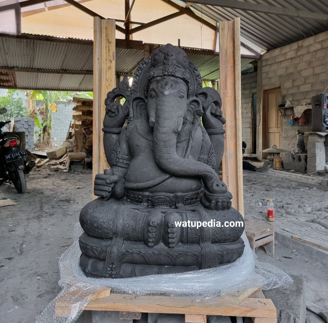 Patung Ganesha dari batu - WATUPEDIA STONE ART
